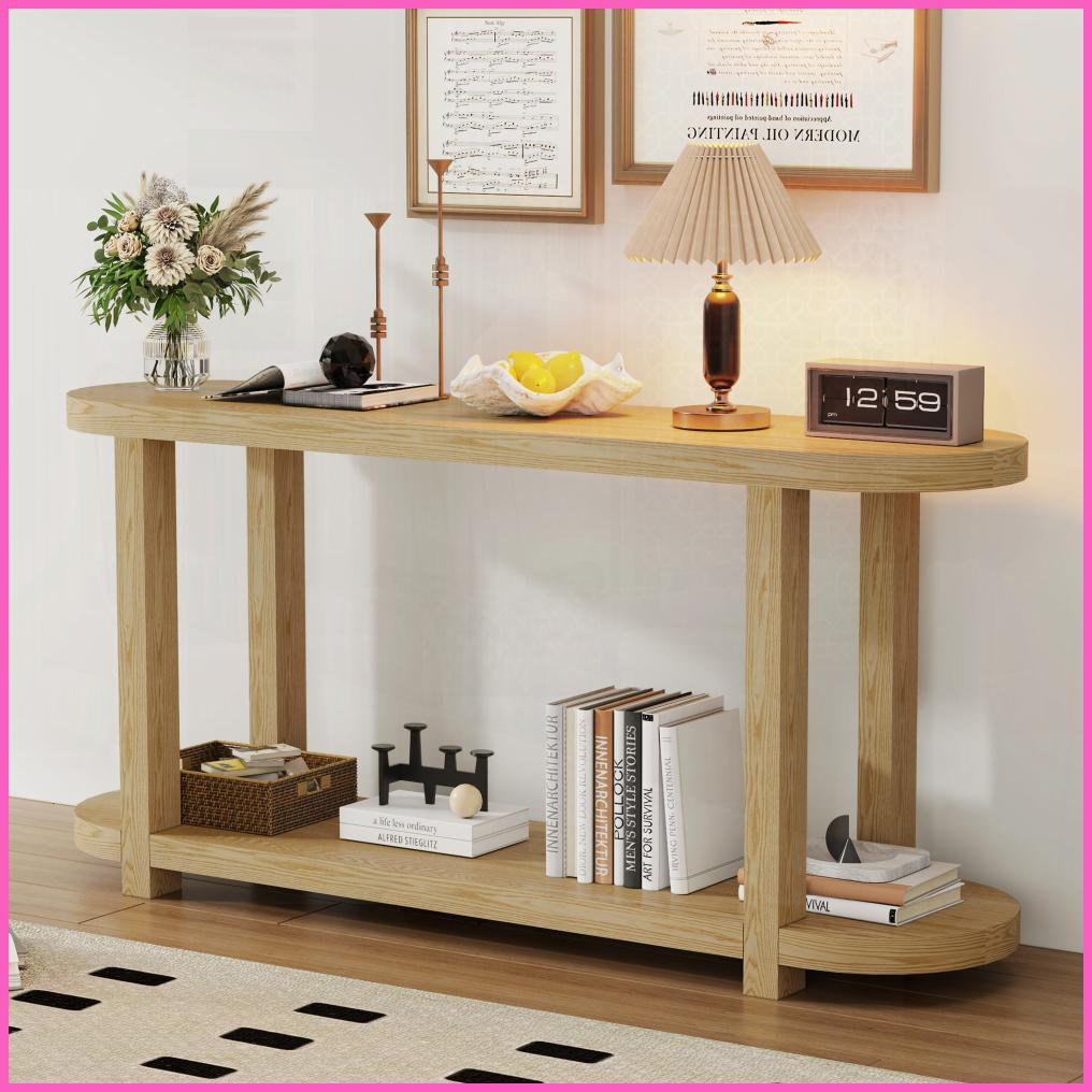 17 Stories Elegant Minimalist Ash Veneer Coffee Table for Entryway ...