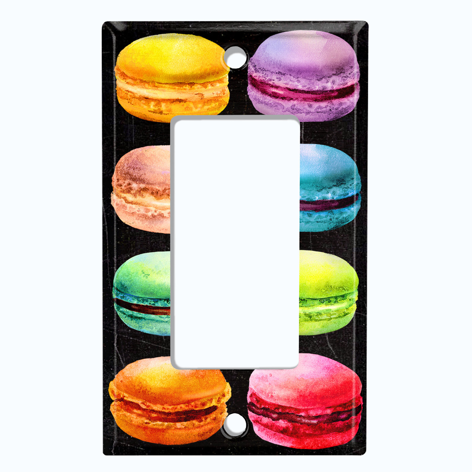 WorldAcc Metal Light Switch Plate Outlet Cover (Colourful Macaron Treat ...
