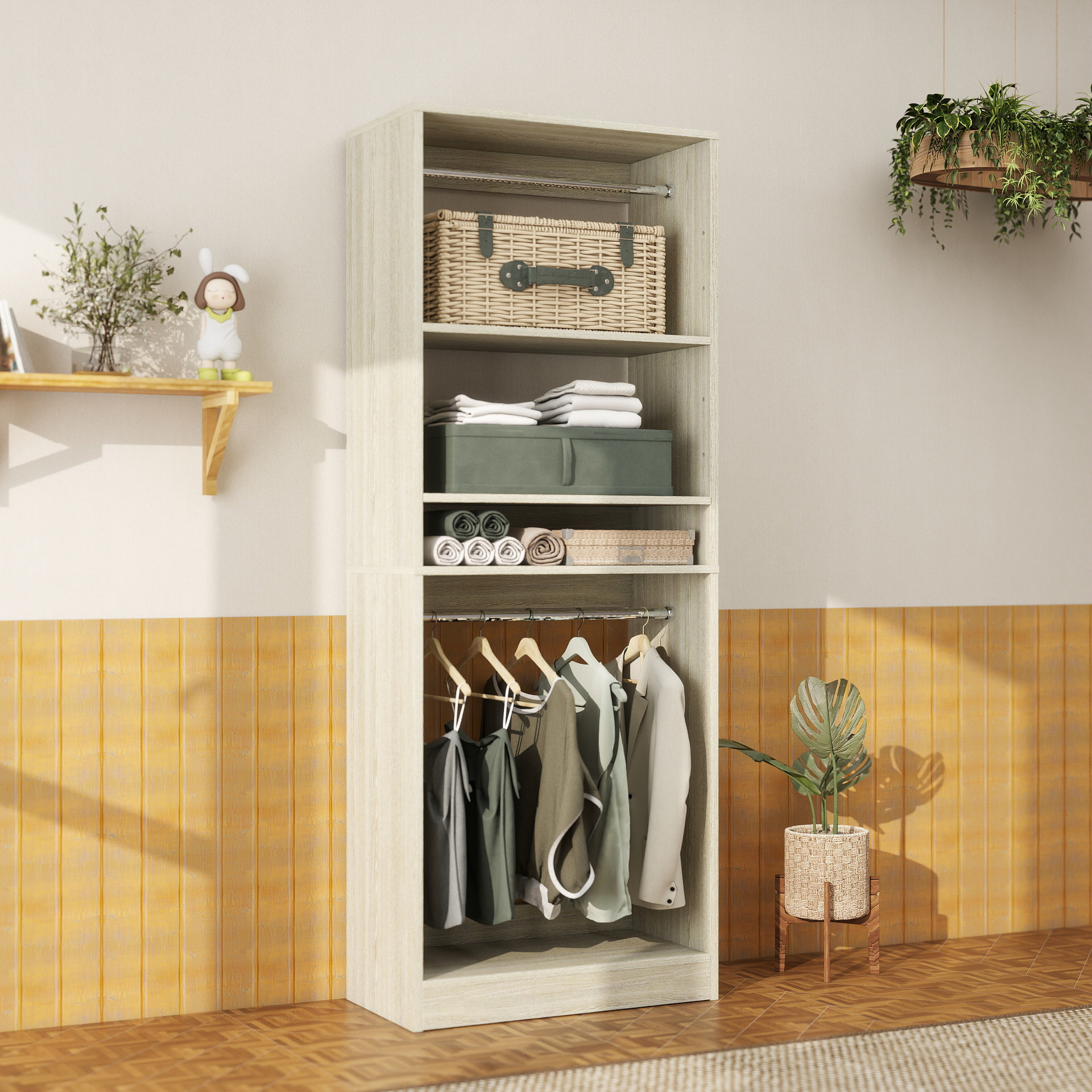 Latitude Run® Danniele Closet System with 2 Hanging Rods - Wayfair Canada