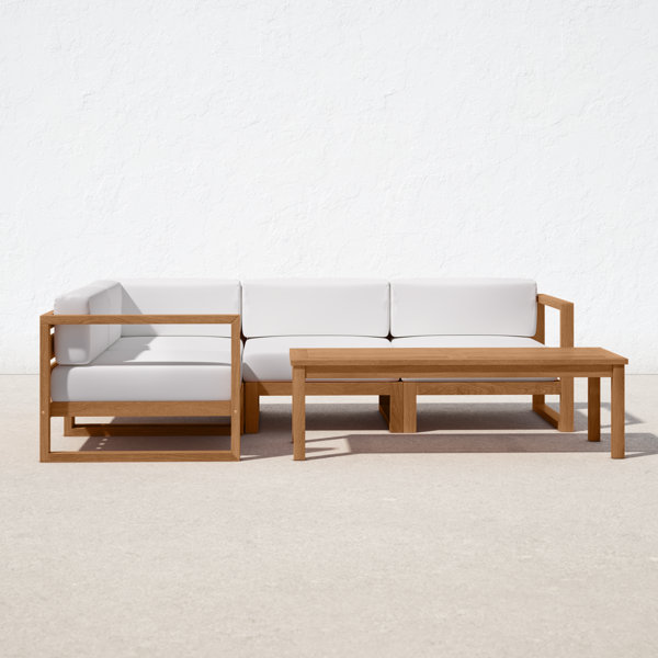 Sectional Wood Patio Sofas & Sectionals You'll Love | Wayfair