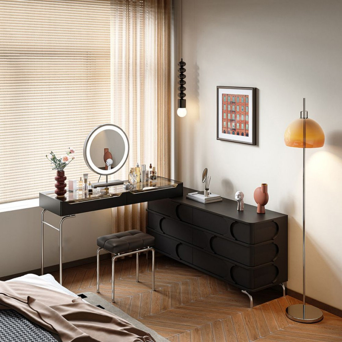 Wrought Studio™ Makeup Vanity with Light mirror,8 drawers,Power Outlet ...