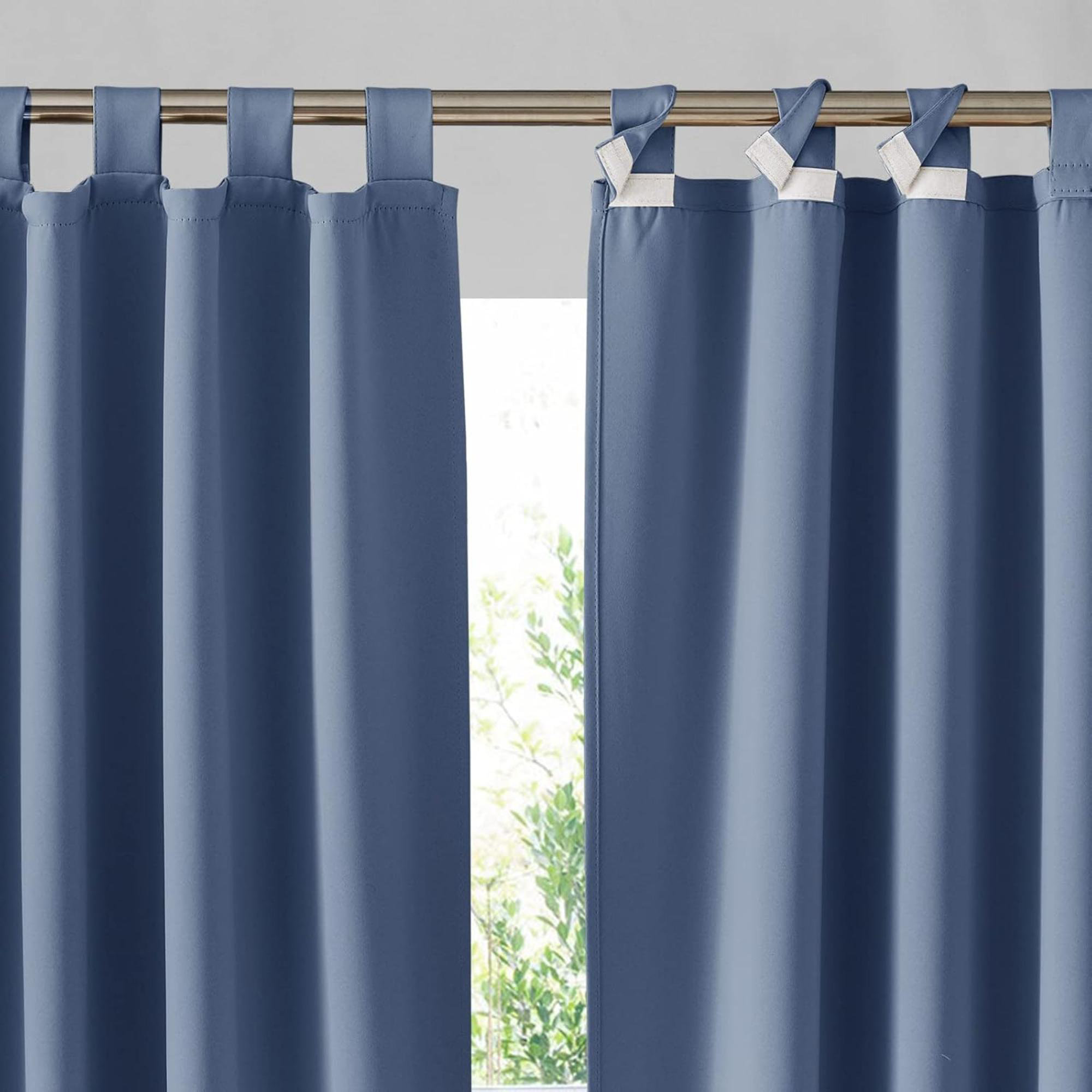 Latitude Run® Patio Curtains Outdoor 2 Panels Detachable Top Waterproof ...