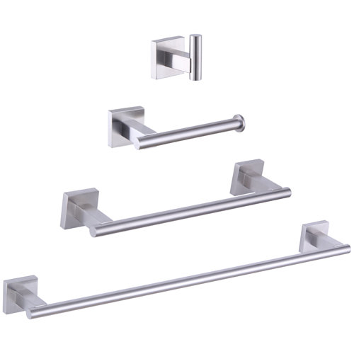 AngleSimple 4 - Piece Bathroom Hardware Set & Reviews | Wayfair