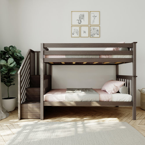 Harriet Bee Bolles Solid Wood Standard Bunk Bed & Reviews | Wayfair