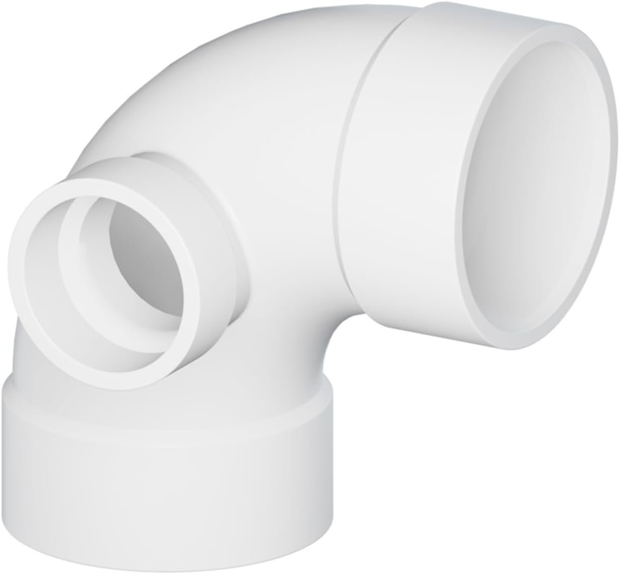 Supply Giant PVC DWV 1/4 Bend 90Â° Elbow with Side Inlet, Hub x Hub x ...