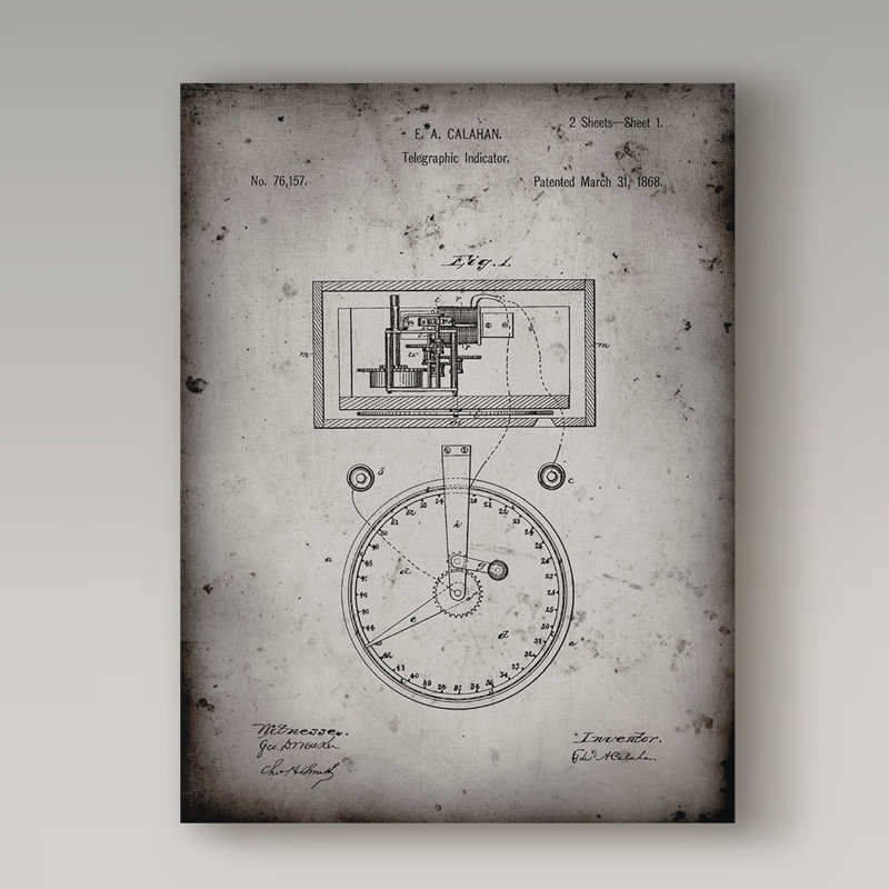 Trademark Fine Art 'Stock Telegraphic Ticker' Drawing Print on Wrapped ...