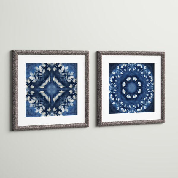 Three Posts™ Navy Nature - 2 Piece Picture Frame Graphic Art Print Set ...