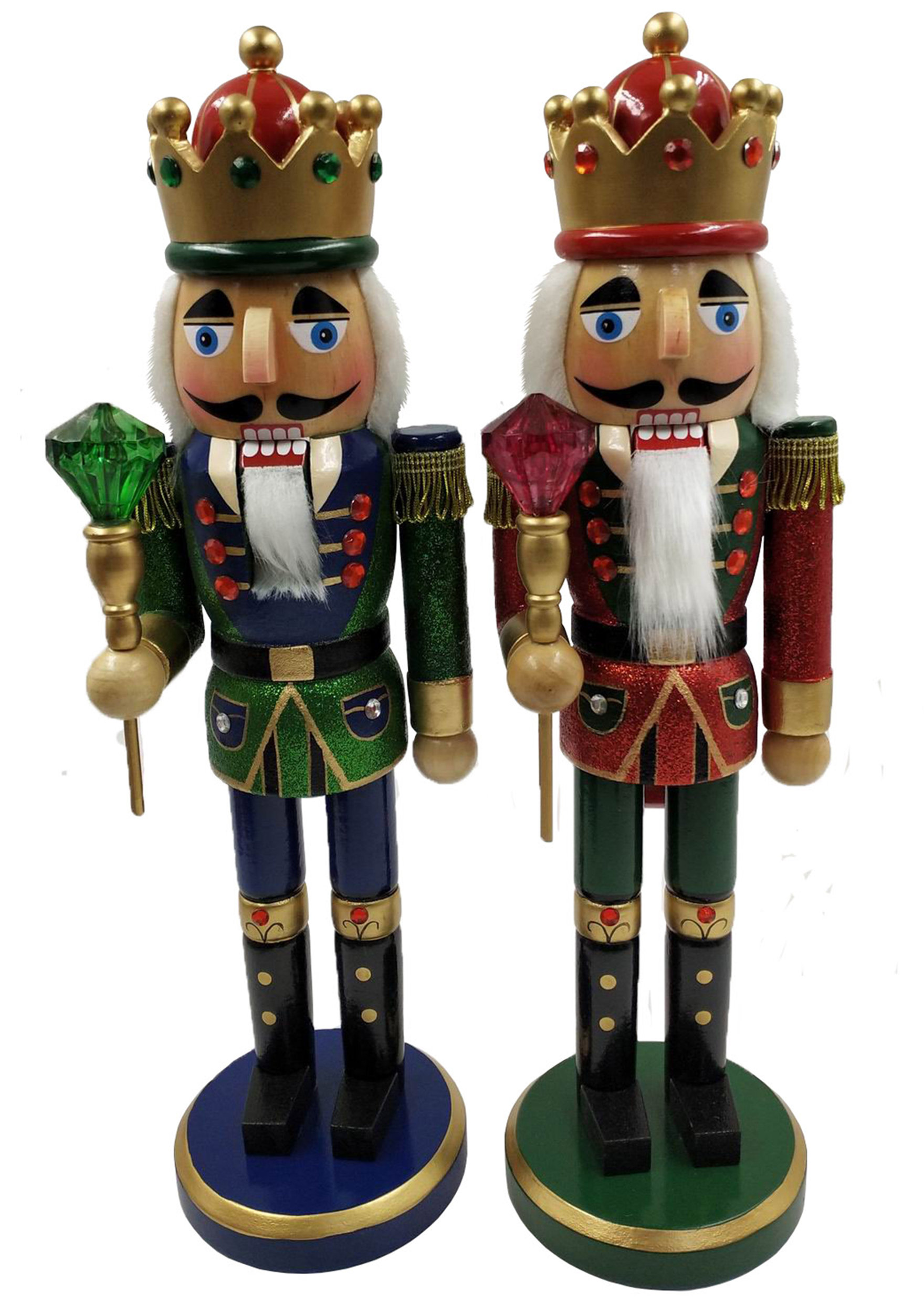 The Holiday Aisle® 14" King Nutcracker, Set Of 2 | Wayfair