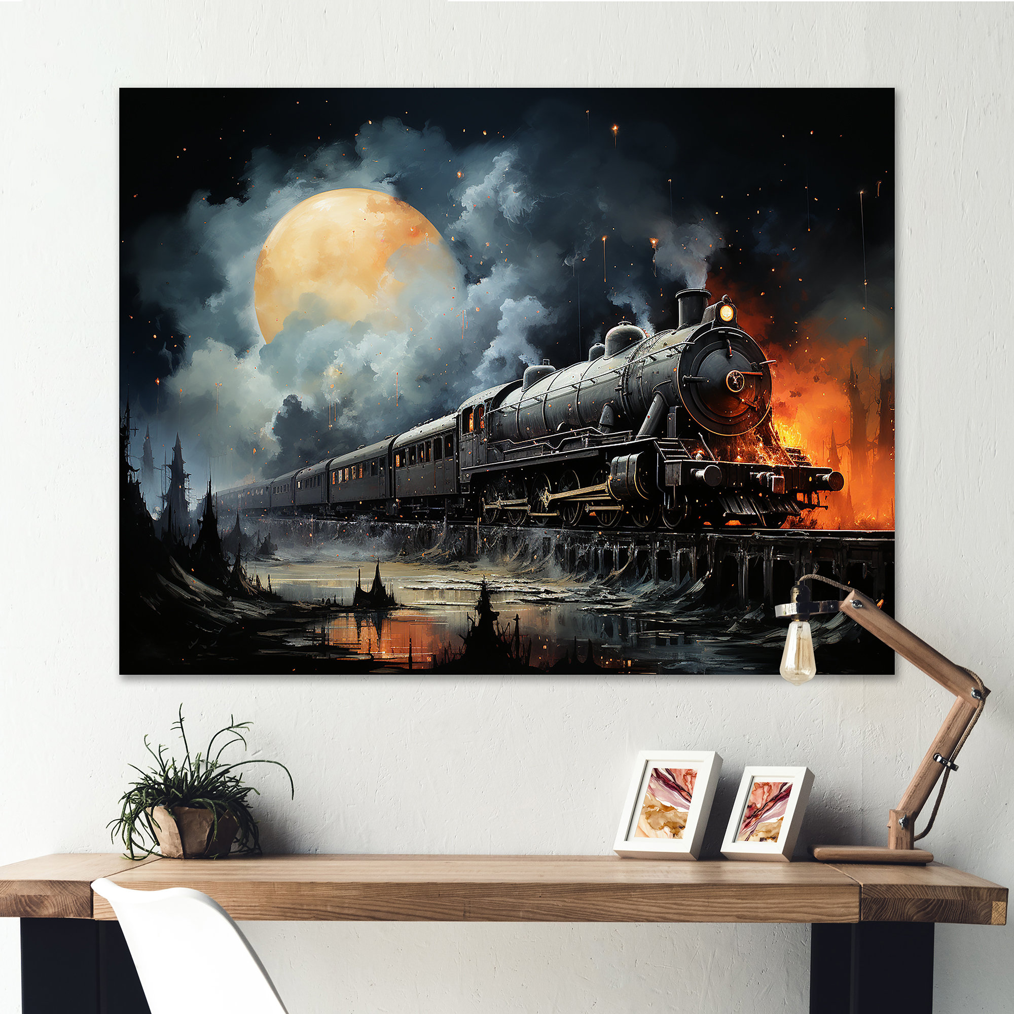Williston Forge Black Union Train Station II - Train Wall Art - Wayfair ...