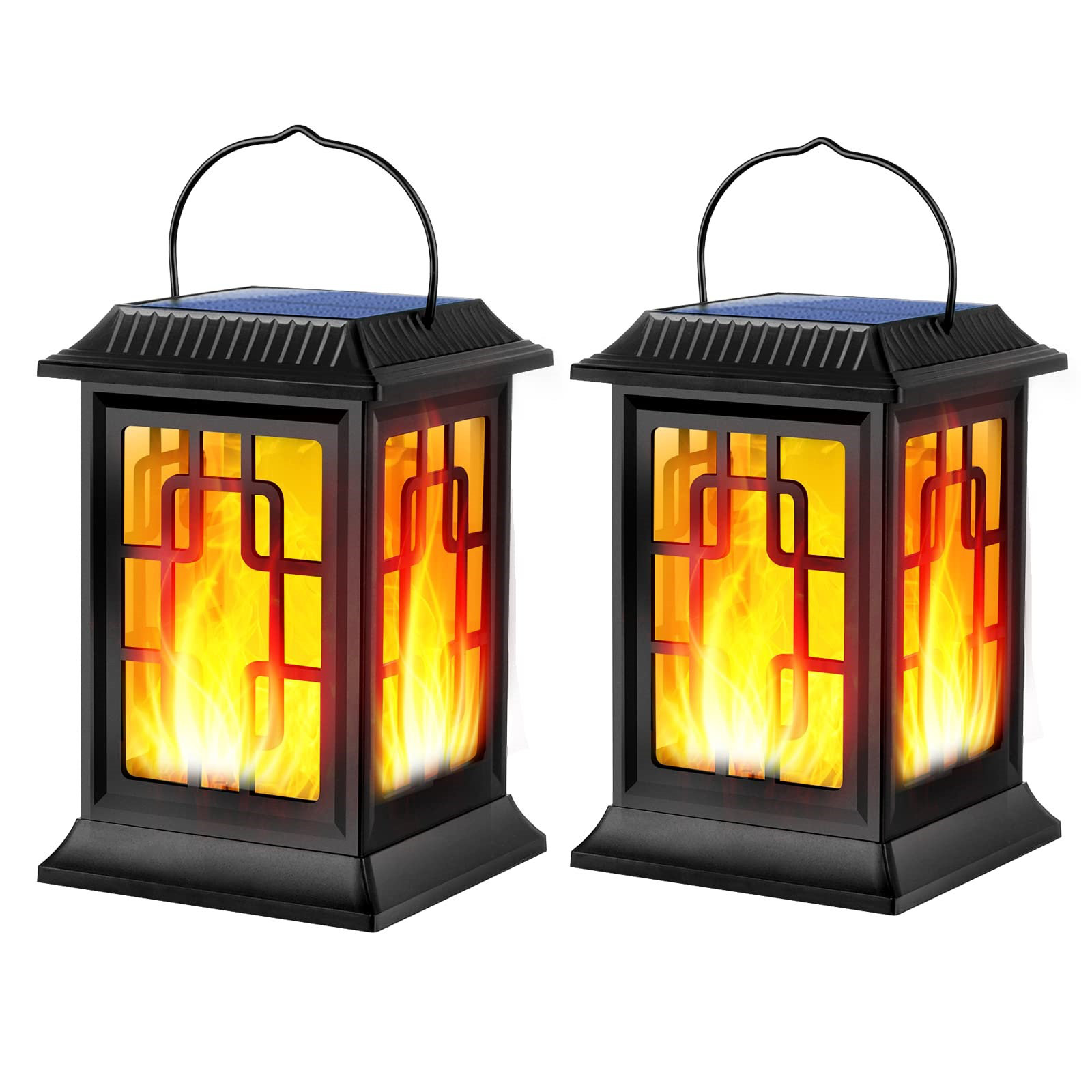 Red Barrel Studio 2 Pack Solar Lanterns Outdoor, Waterproof Hanging LED ...