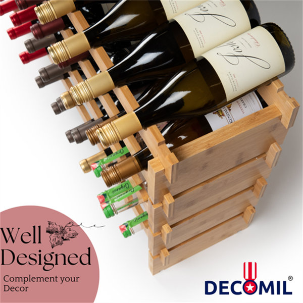 Prep & Savour 36 Bottle Stackable Modular Wine Rack Wine Storage Rack ...
