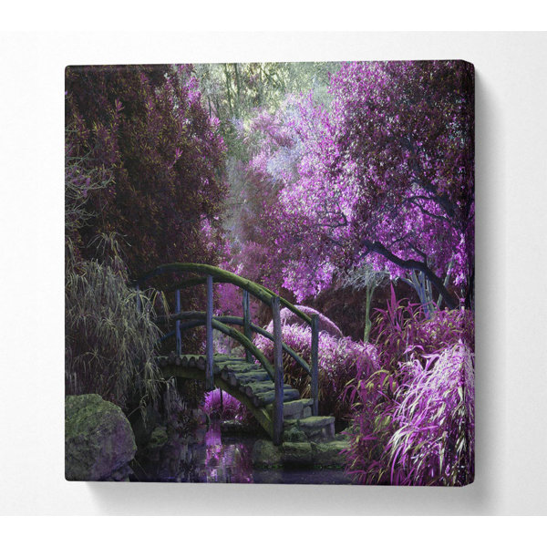 ClassicLiving Little Foot Bridge In The Lilac Forest - Wrapped Canvas ...