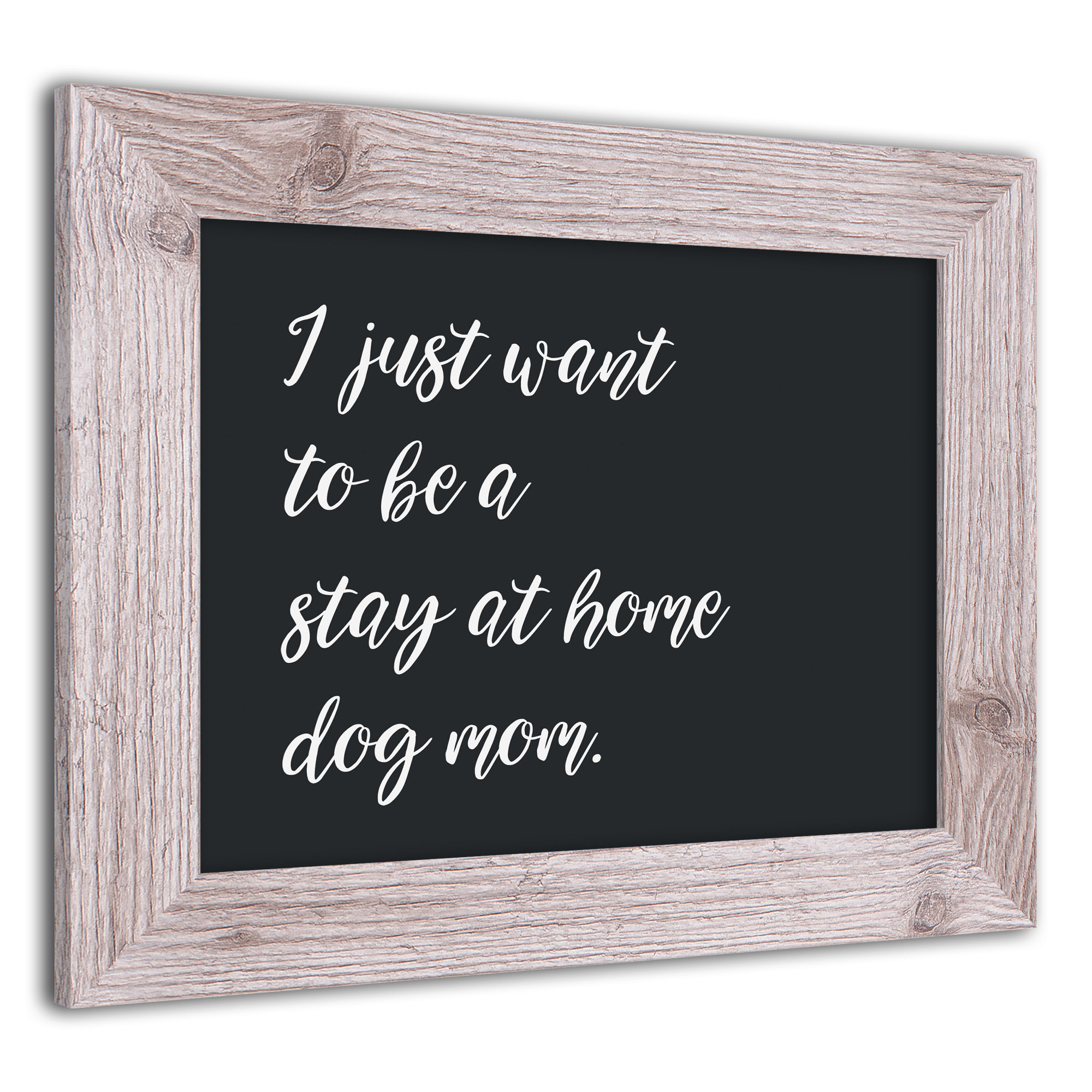 Trinx Dog Mom Script Framed Print | Wayfair
