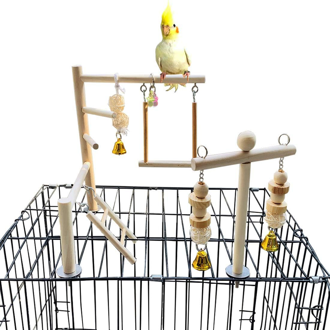 VIKICHER Bird Playground Parrot Play Gym Parakeet Cage Play Stand ...