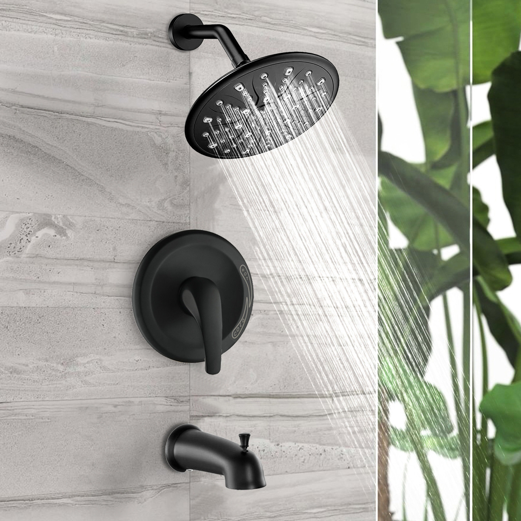 TUOXIN Shower With Single Handle Class. Contains Rain Showerhead ...