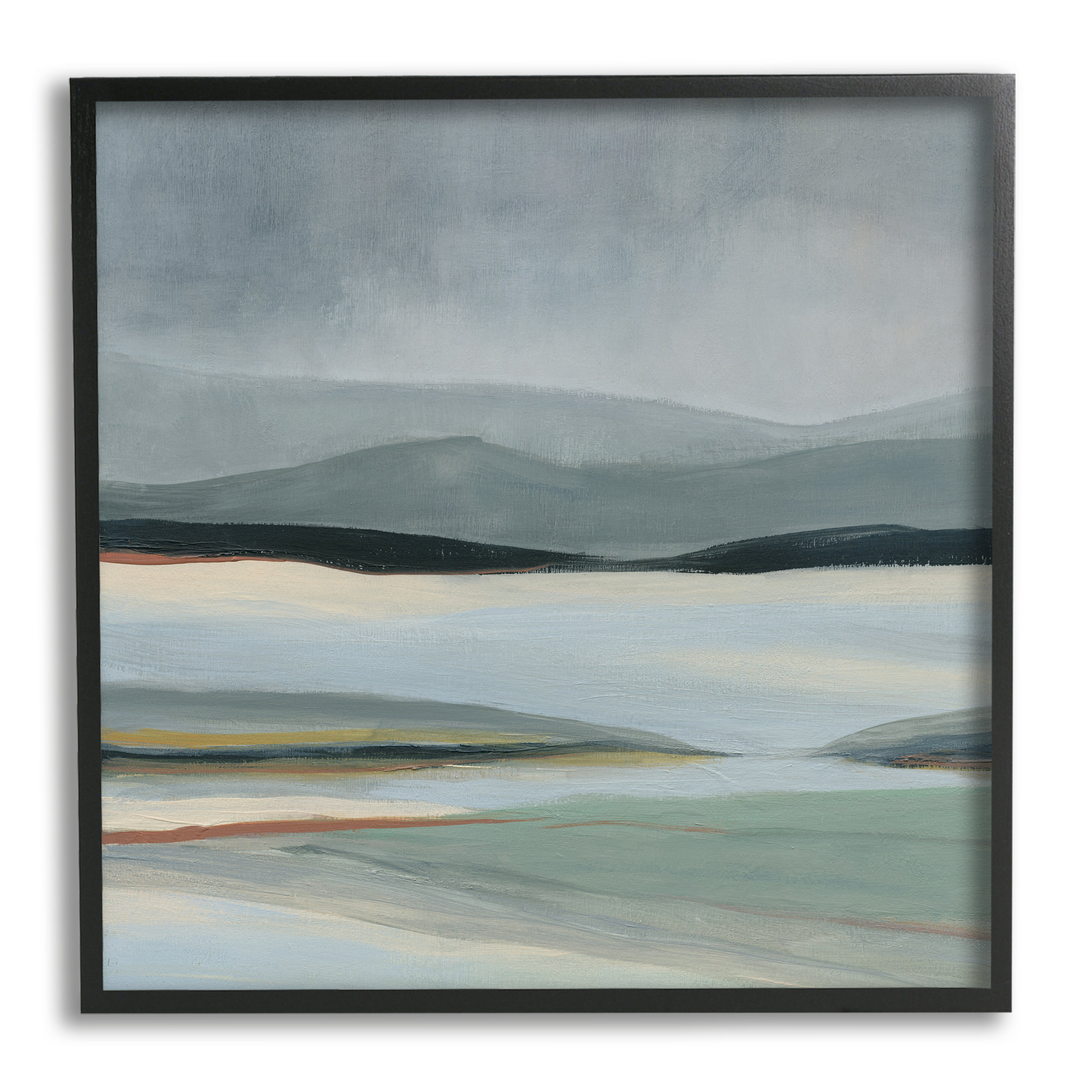 Stupell Industries Abstract Landscape Painting Distant Lakeside ...