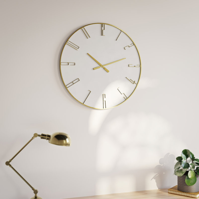 Willa Arlo™ Interiors Viola Modern Round Metal Wall Clock & Reviews ...