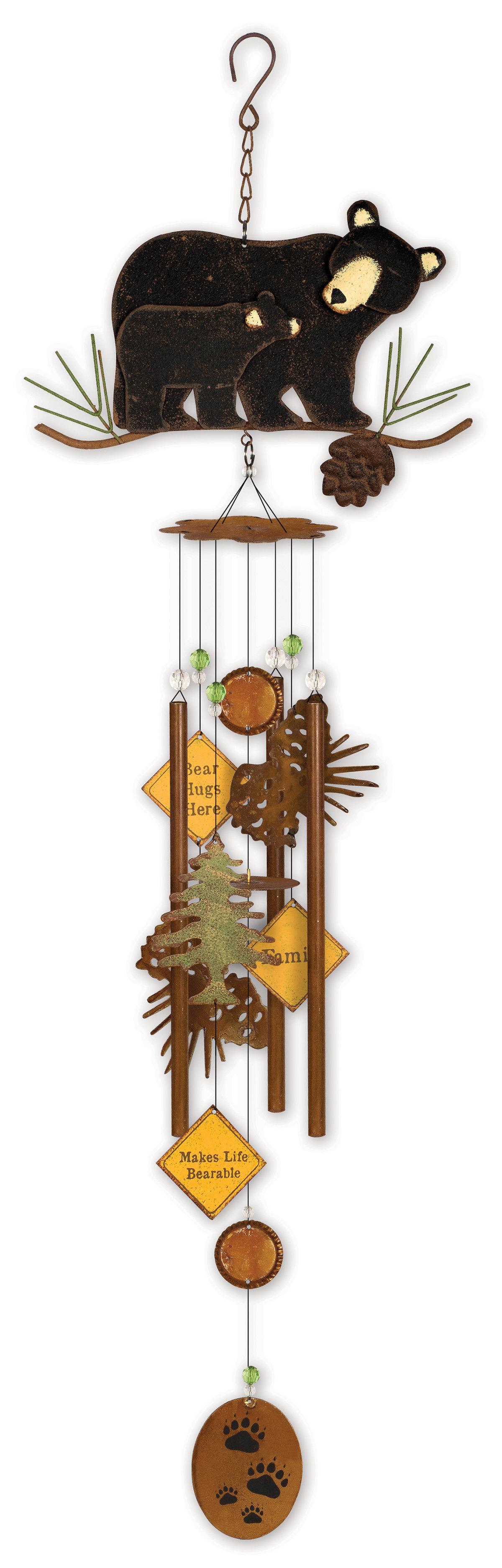 Loon Peak® Kendig Babes Bear Wind Chime | Wayfair