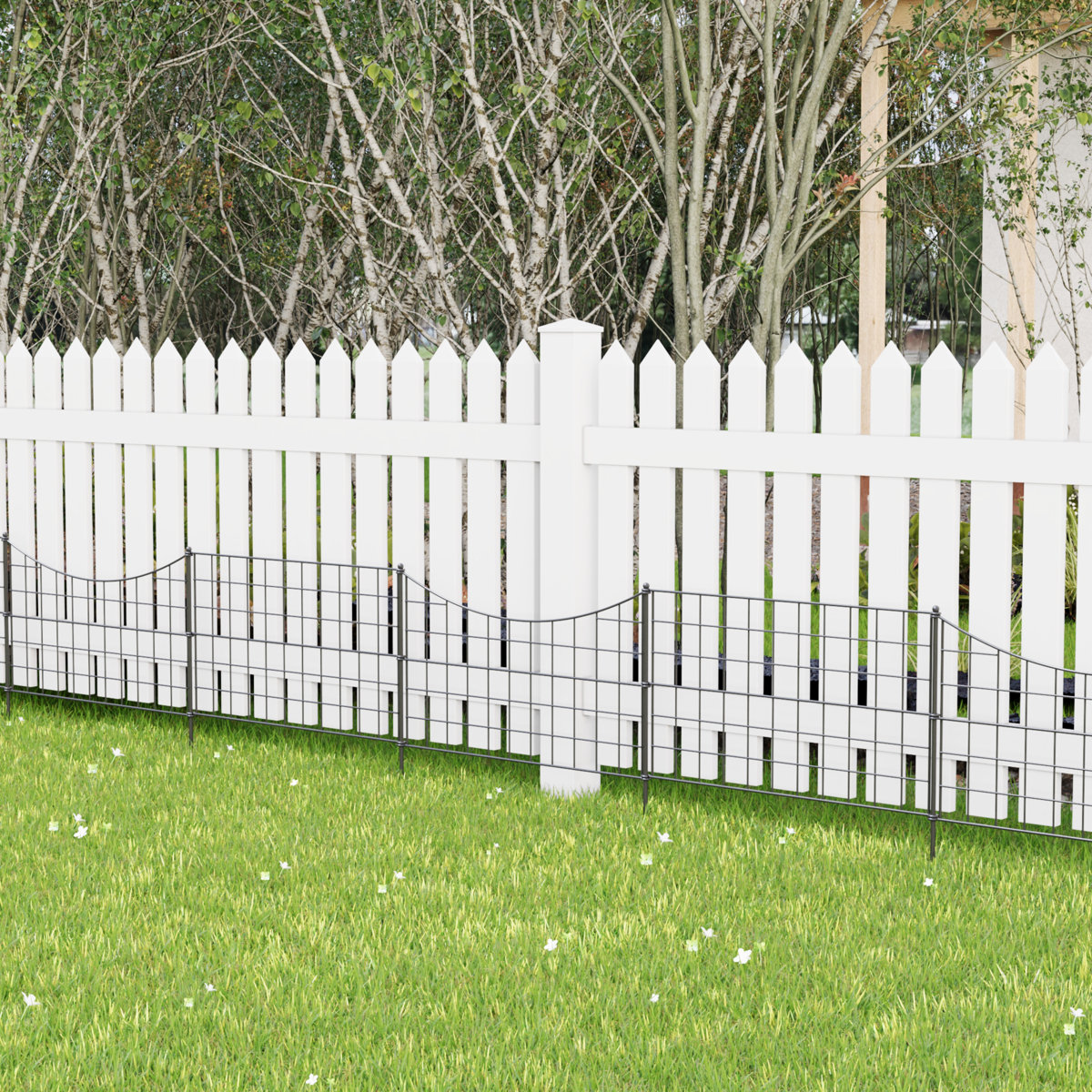 FUFU&GAGA Garden Fence Outdoor Decorative Fencing Landscape Wire ...