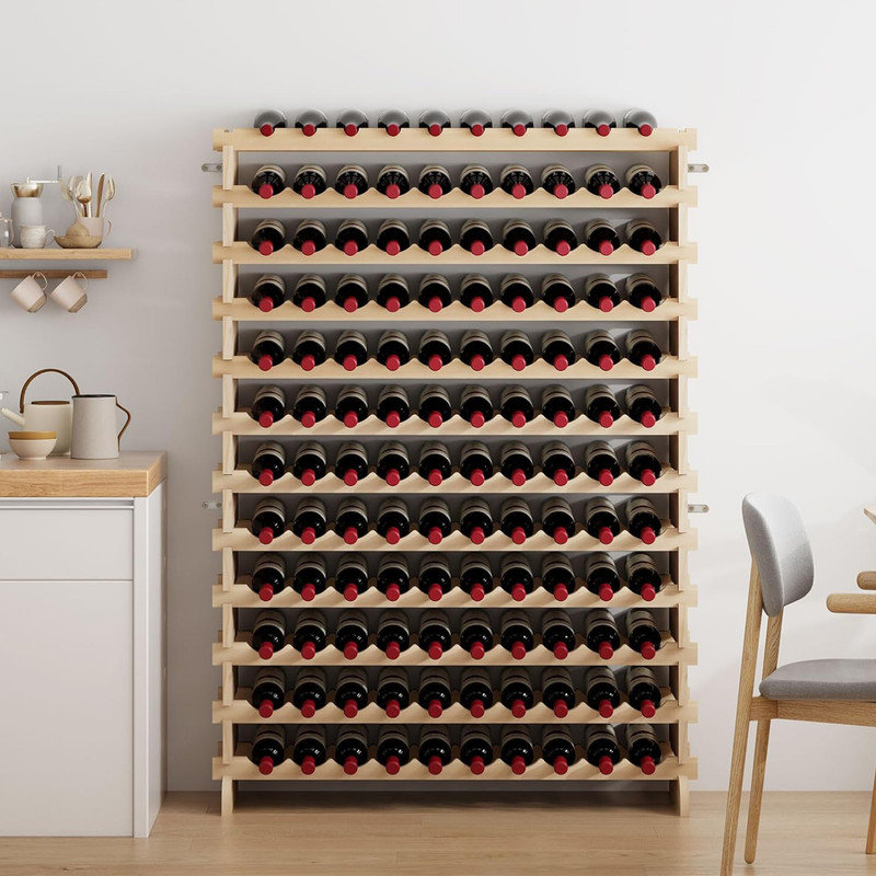 Foundry Select 120 Bottle Wine Rack, 12-tier Stackable Wine Storage ...