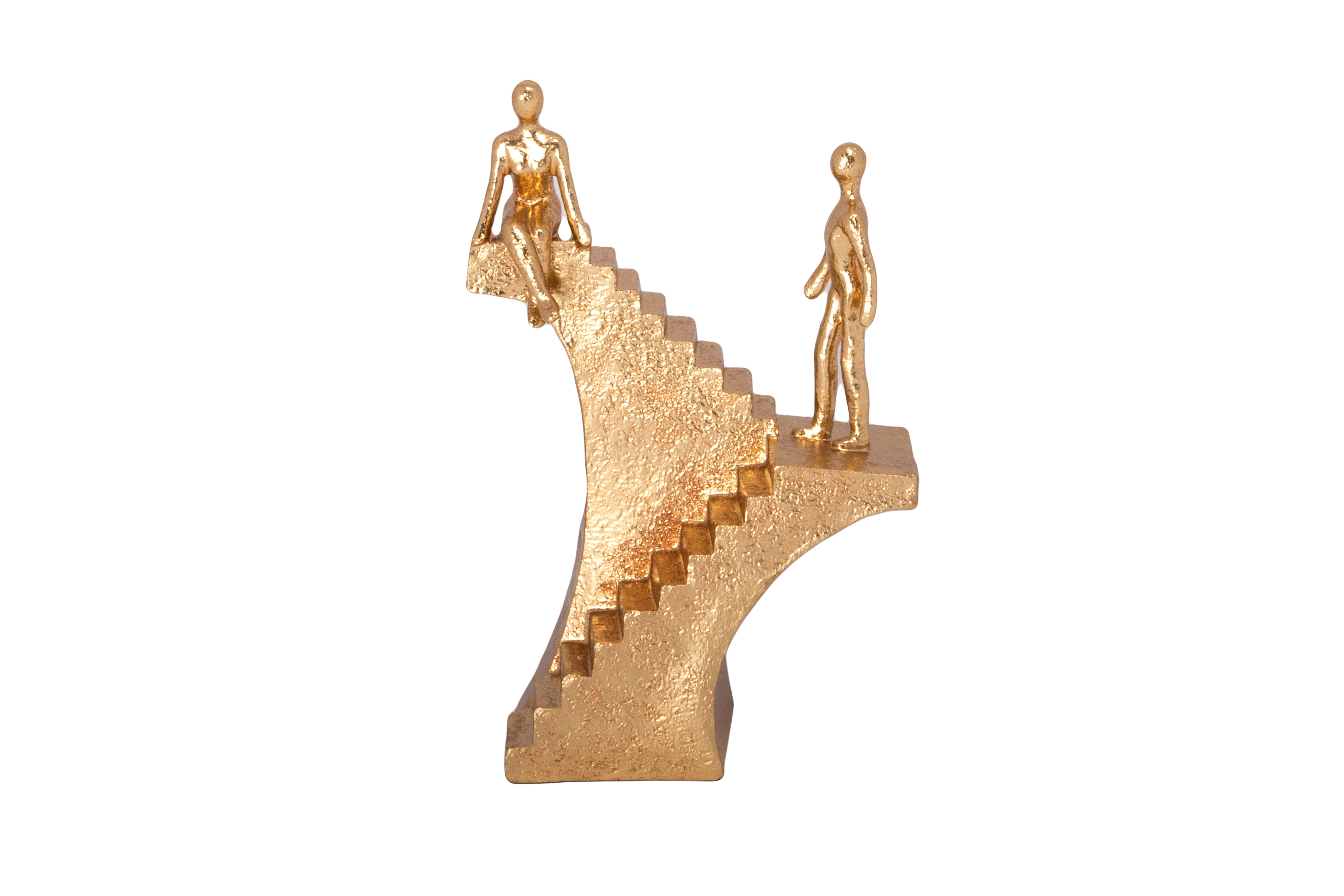 Ivy Bronx Resin Climb Stairs Figure Gold..6.50"x3.00"x10.00"H | Wayfair
