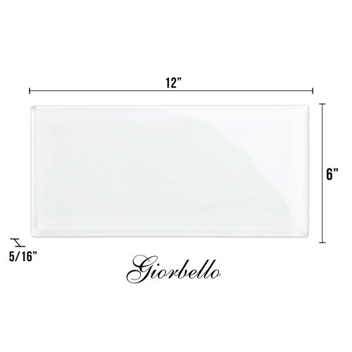 Giorbello 6" x 12" Glass Subway Tile | Wayfair