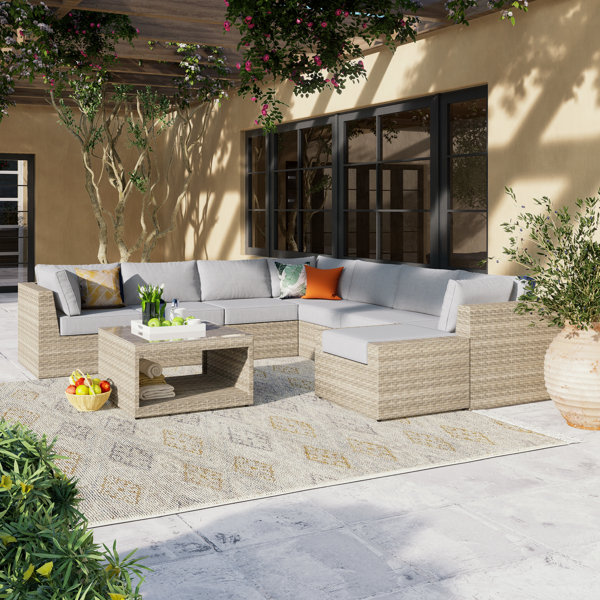 Joss & Main Eastford 9-Piece Deep Seating Set | Wayfair