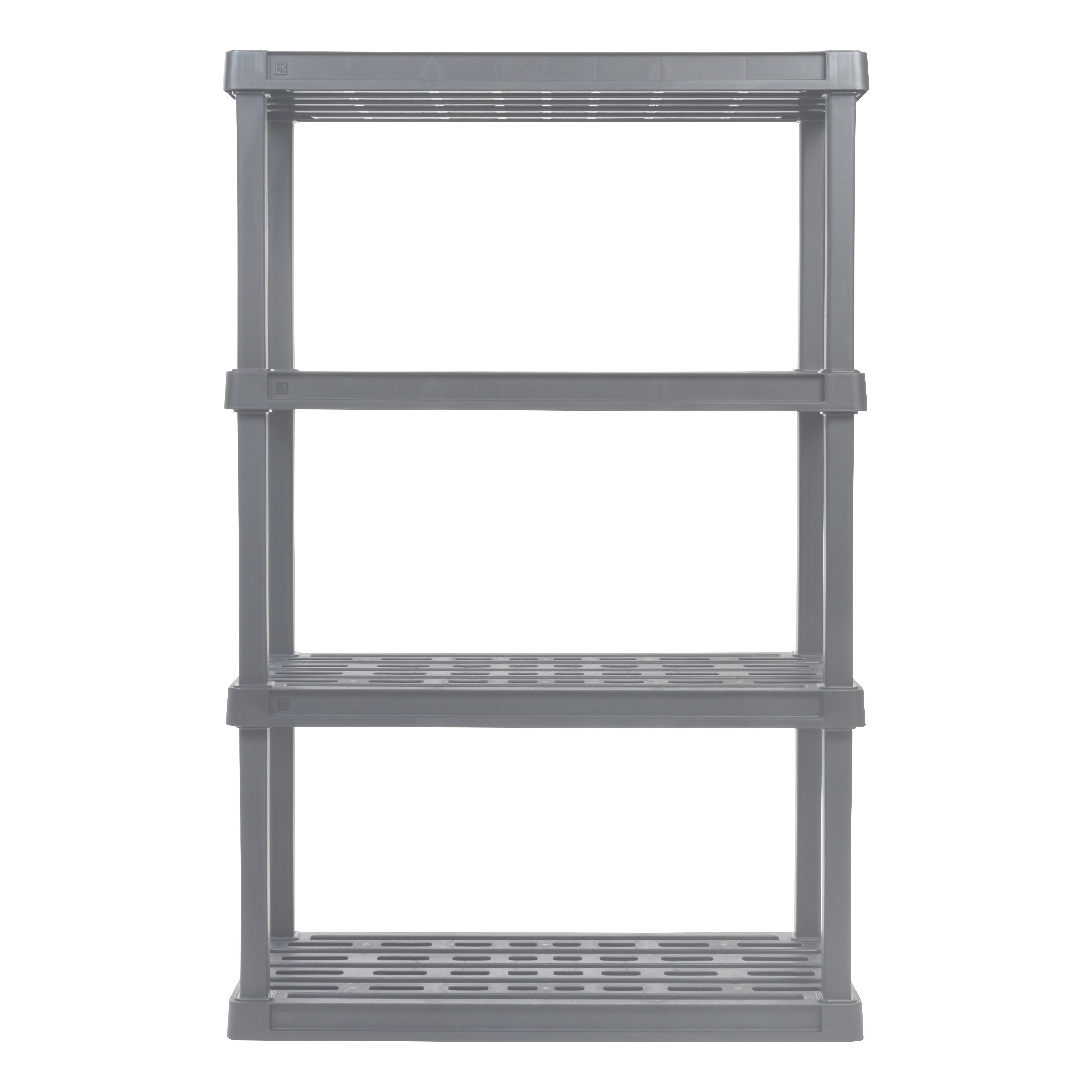 IRIS USA, Inc. 4-Tier Large Plastic Garage Storage Shelving Unit, Gray ...