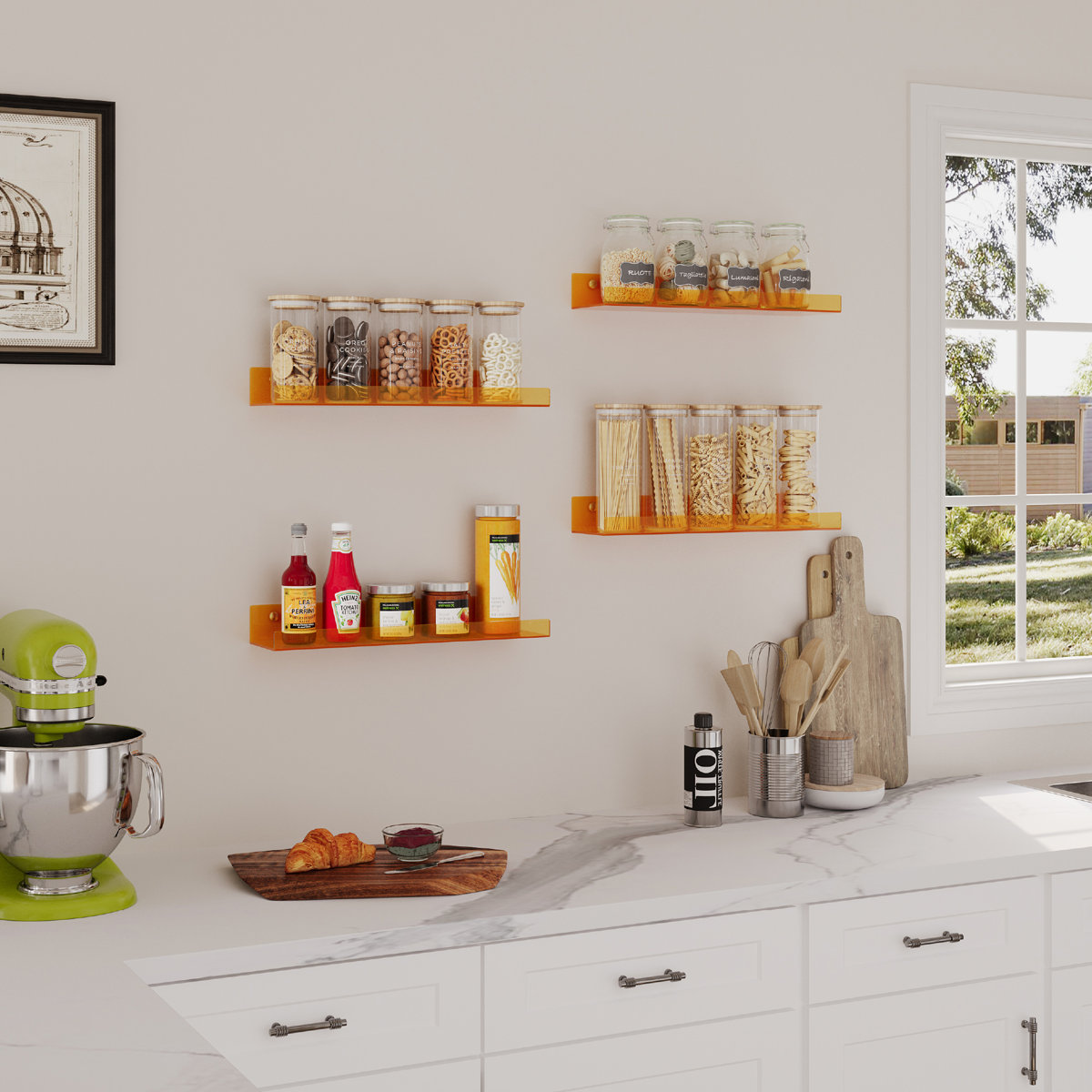 Wrought Studio™ Jaquita Floating Shelf, Wall Mounted Display Shelves ...