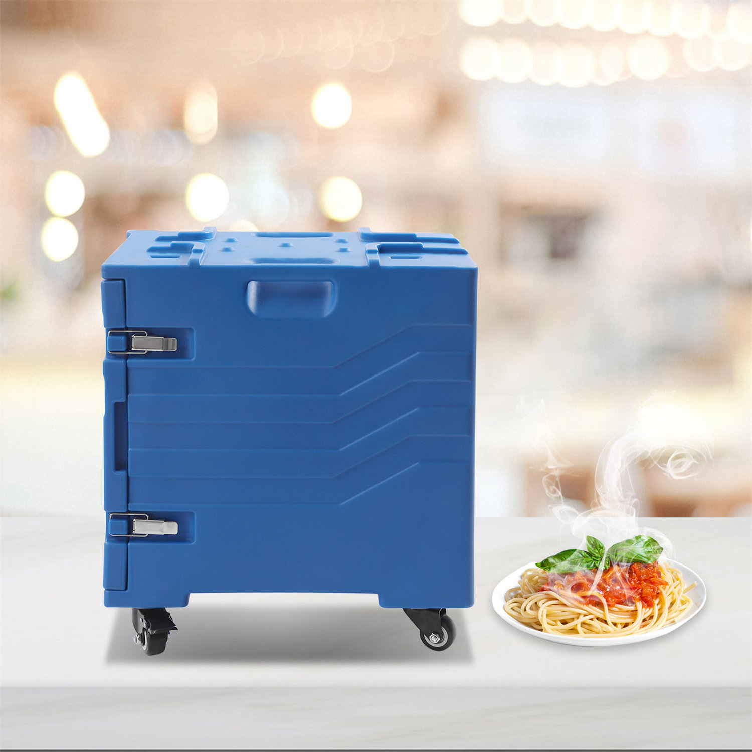 YINXIER 109 Qt Rectangle Stainless Steel Insulated Food Storage ...