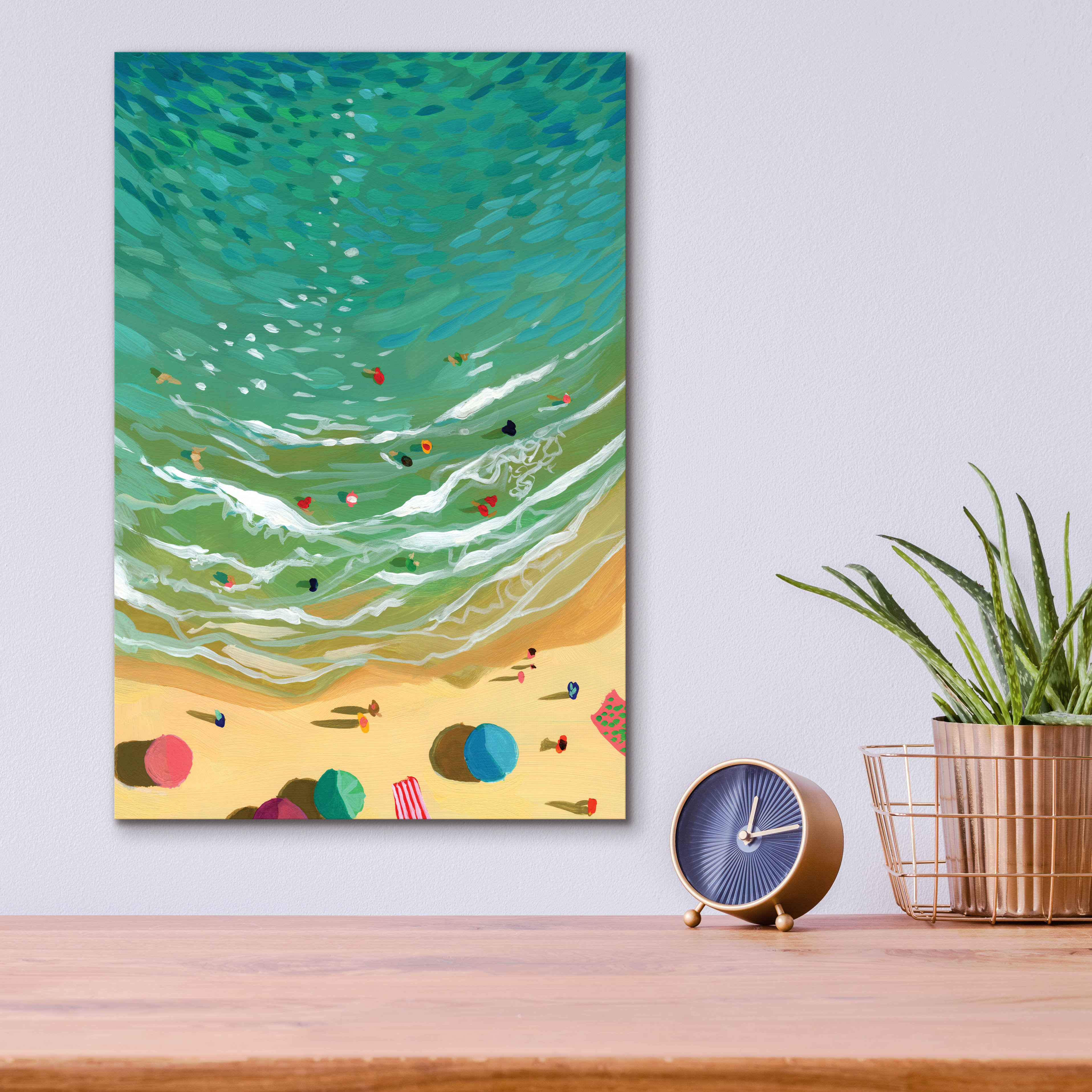 Highland Dunes 'Aerial Beach 4' by Brook Page Acrylic Glass Wall Art ...