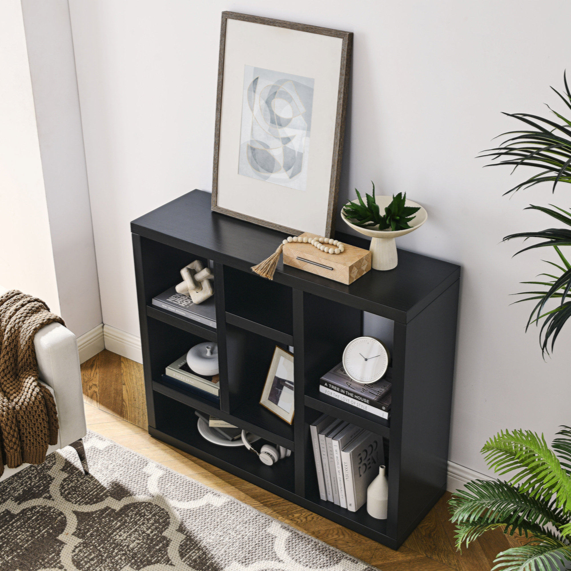 Latitude Run® 43"W Freestanding Cube Storage Bookcase, Display Storage ...