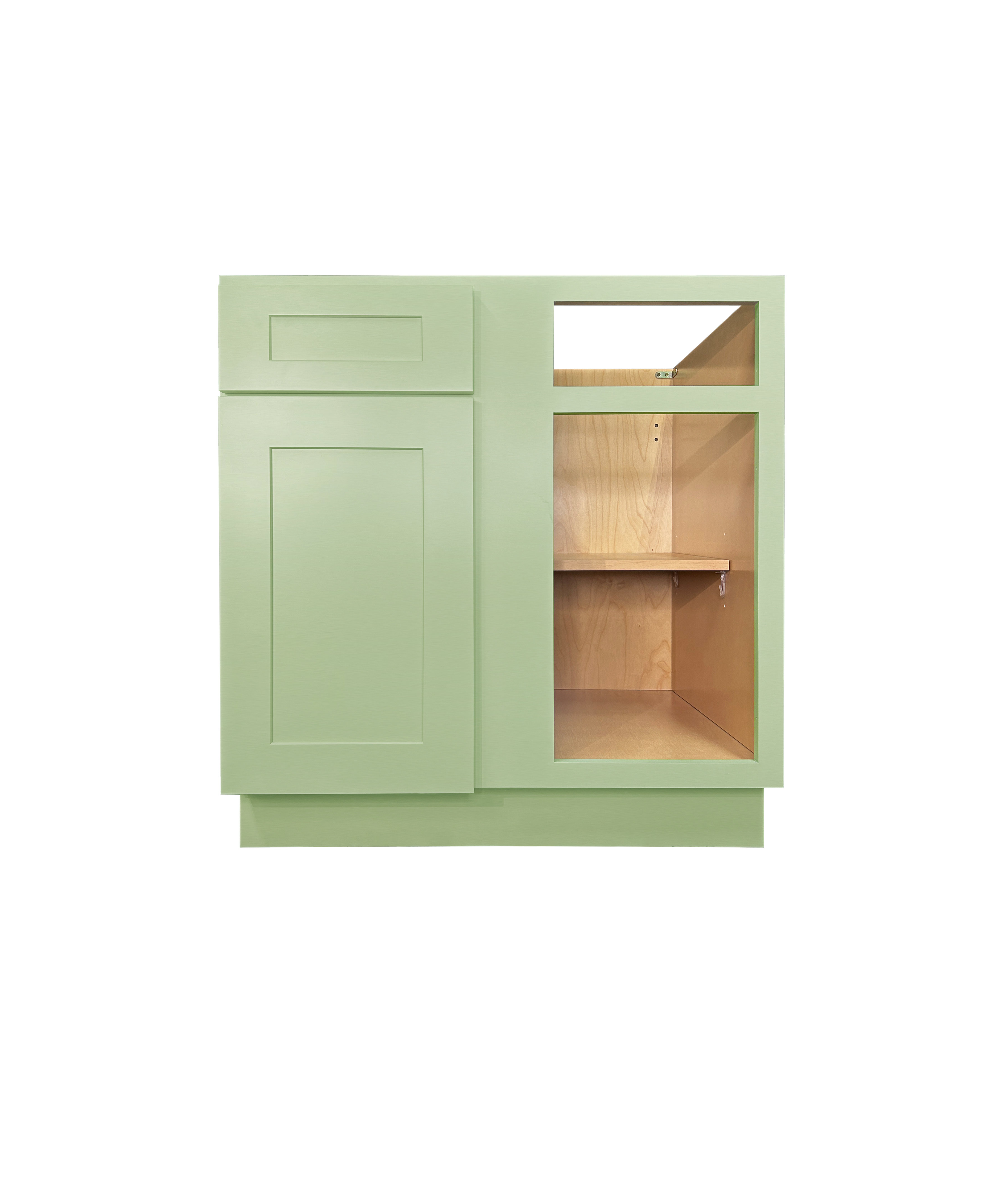 L & C Cabinetry VAB Shallow Green Shaker Blind Corner 33" - Wayfair Canada