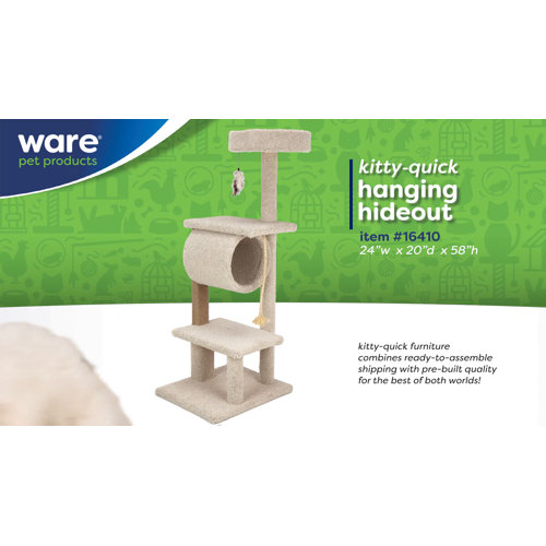 Ware Manufacturing 58'' H Kitty-Quick Cat Tree & Reviews | Wayfair