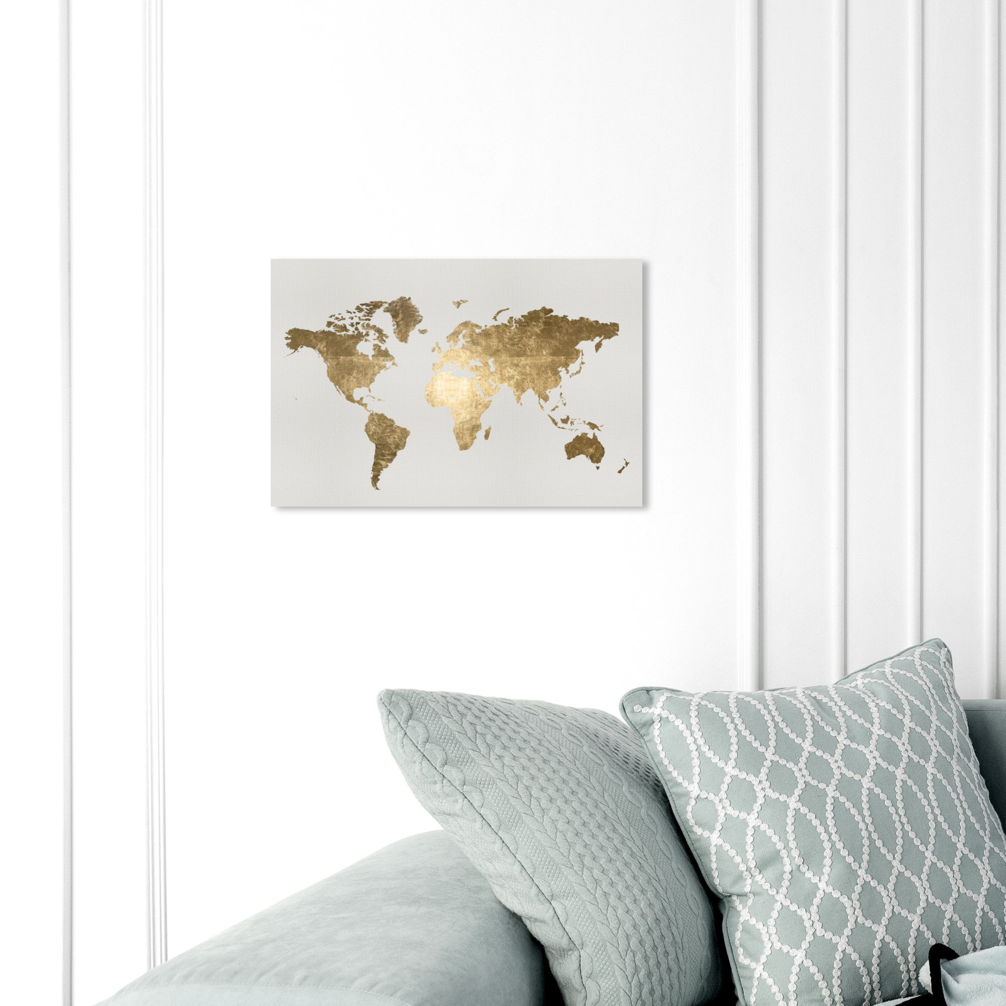 House of Hampton 'Mapamundi Tiago Homemade' Graphic Art on Canvas ...