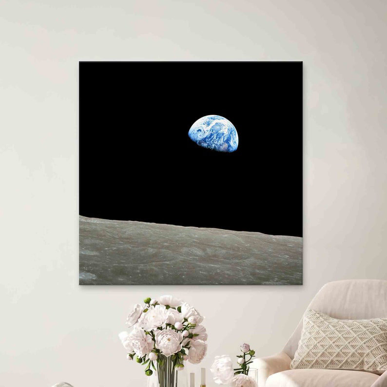 kayra export Personalized NASA Earthrise Landscape Canvas Print ...