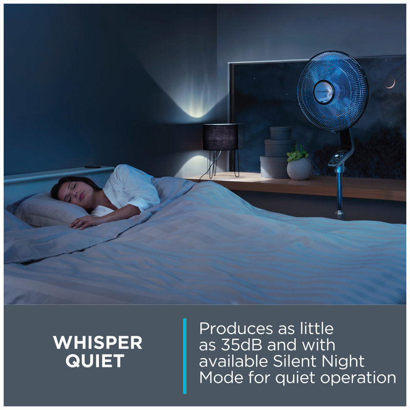 Rowenta Turbo Silence Extreme Stand Fan With 5 Speeds, Oscillating ...