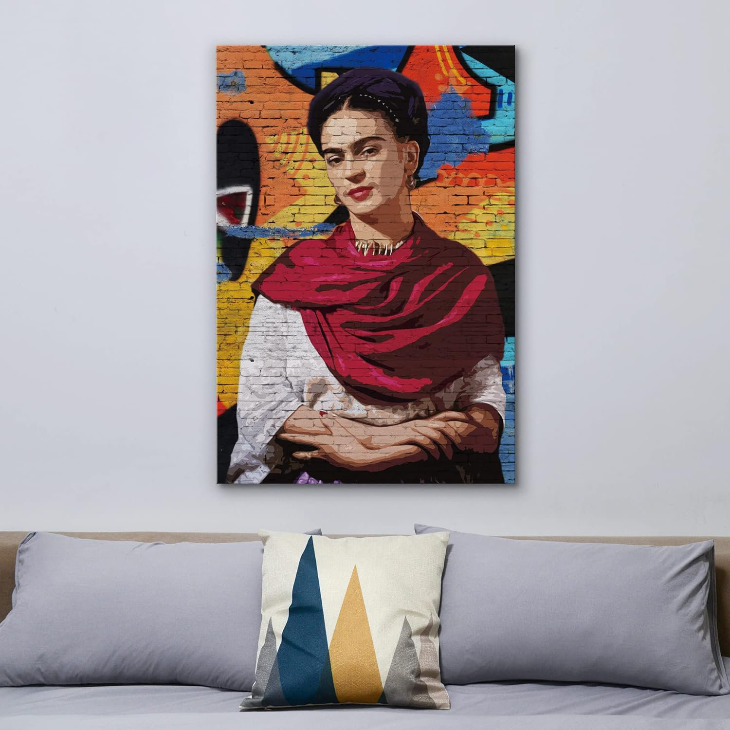 IDEA4WALL Mexican Painter Frida Kahlo Colorful Painting Graffiti ...