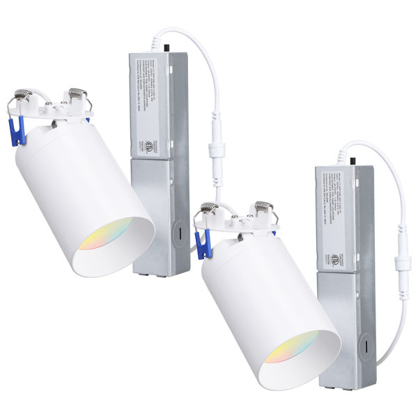 TORCHSTAR 2" LED Recessed Light with J-Box, 6W Dimmable 5CCT Ceiling ...