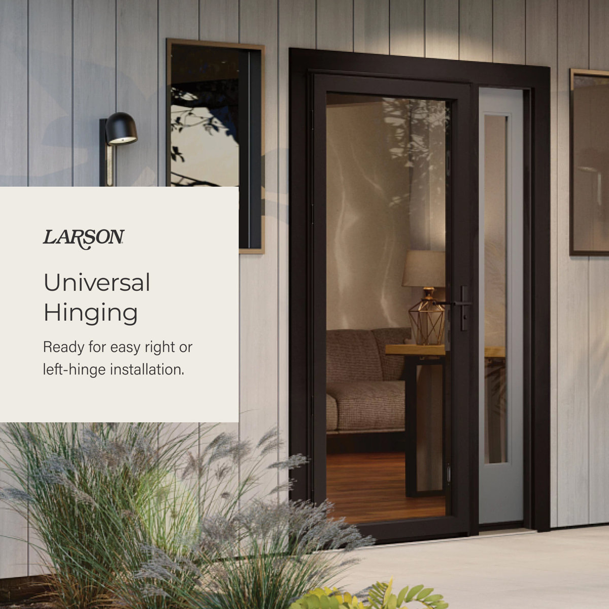 LARSON 80 Series Midview Storm Door with Retractable Screen (handle ...