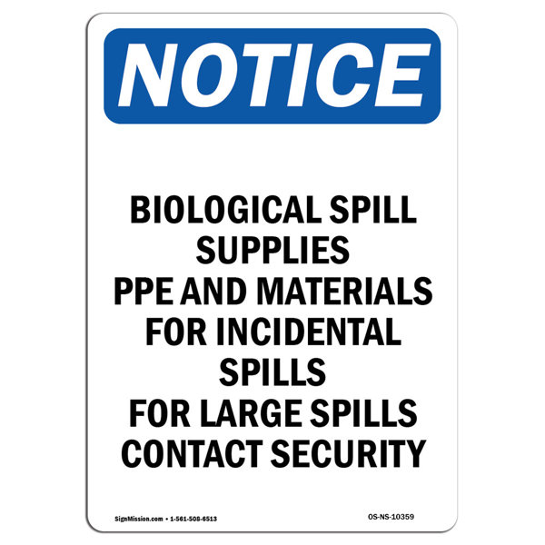 SignMission Biological Spill Supplies Sign - Wayfair Canada