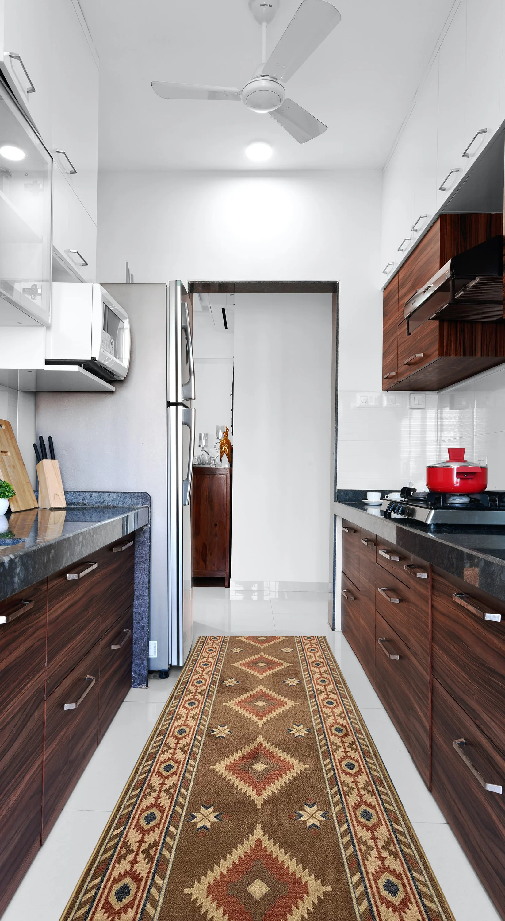 Foundry Select Custom Size Runner Rug Southwestern Brown with Canvas ...