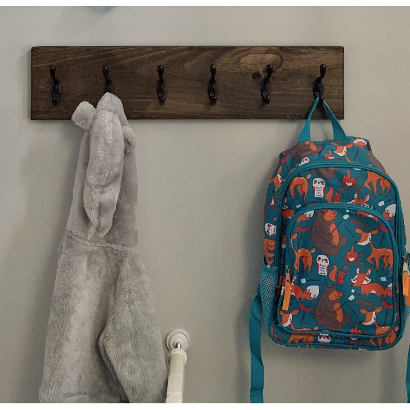 Loon Peak® Anethrah Solid Wood 6 - Hook Wall Mounted Coat Rack | Wayfair