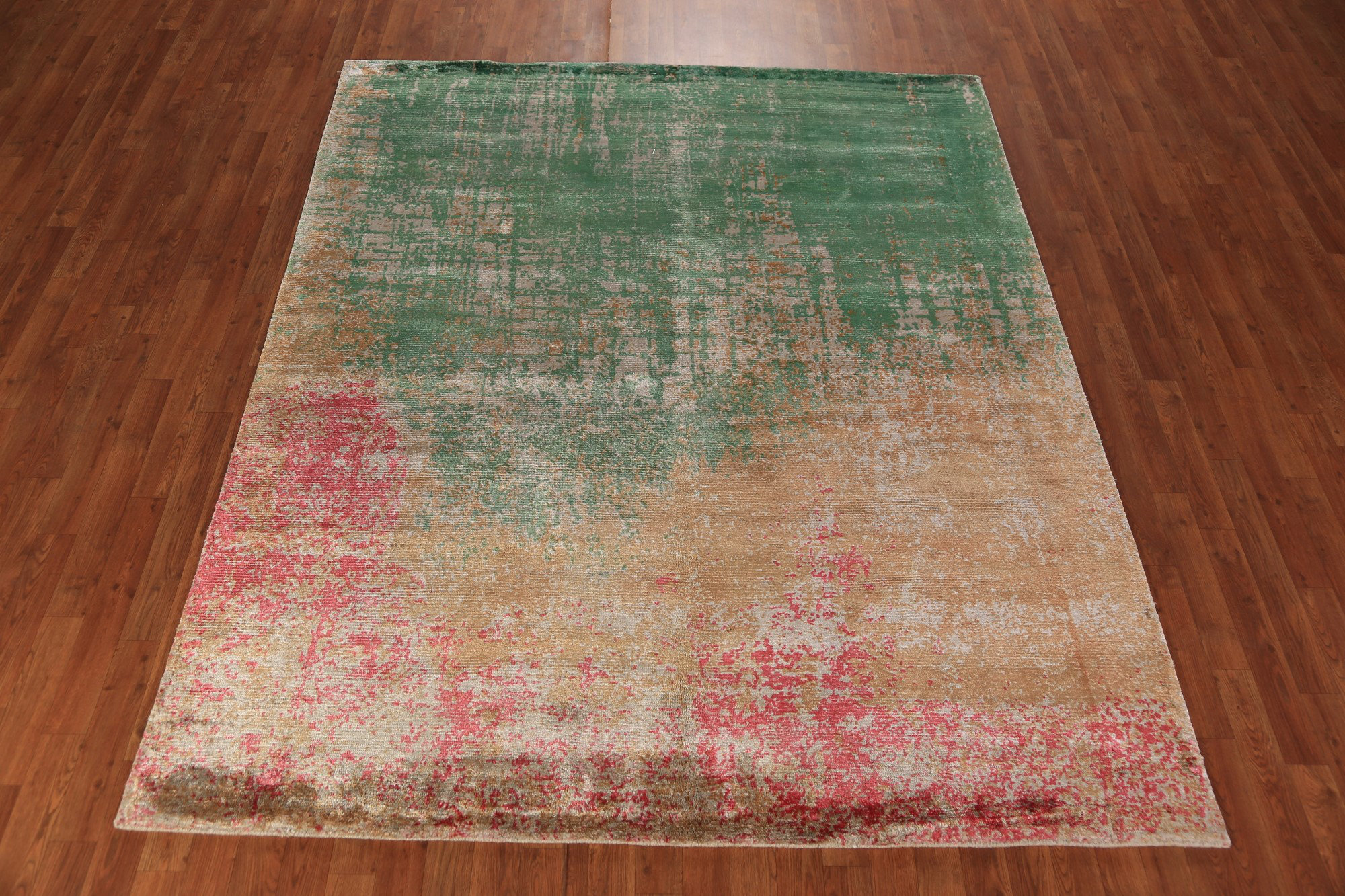 Bungalow Rose Multicolor Wool Abstract Indian Area Rug 7x8 | Wayfair