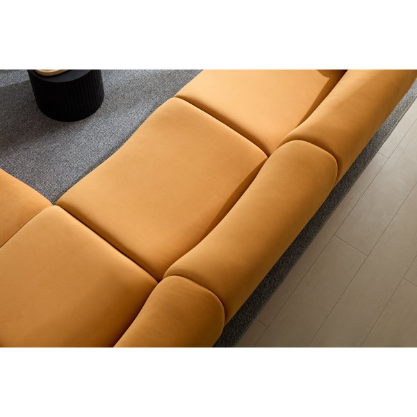 Latitude Run® Bemot 105.9'' Luxury Modern Sectional Curved Sofa ...