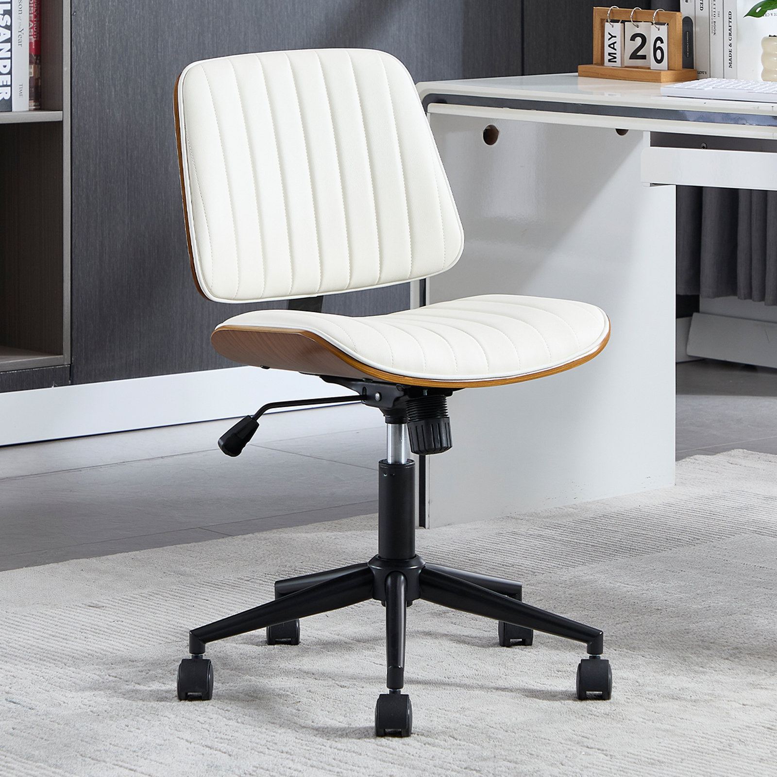 George Oliver Mid-century Modern Rotating Lifting Office Chair with ...
