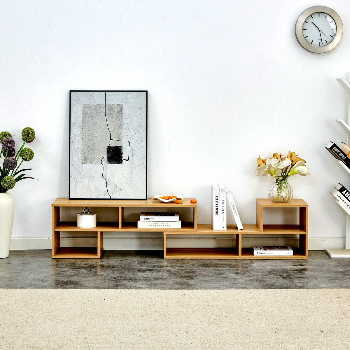 Latitude Run® 2 Pieces Cube TV Stand Gaming Entertainment Center Media ...