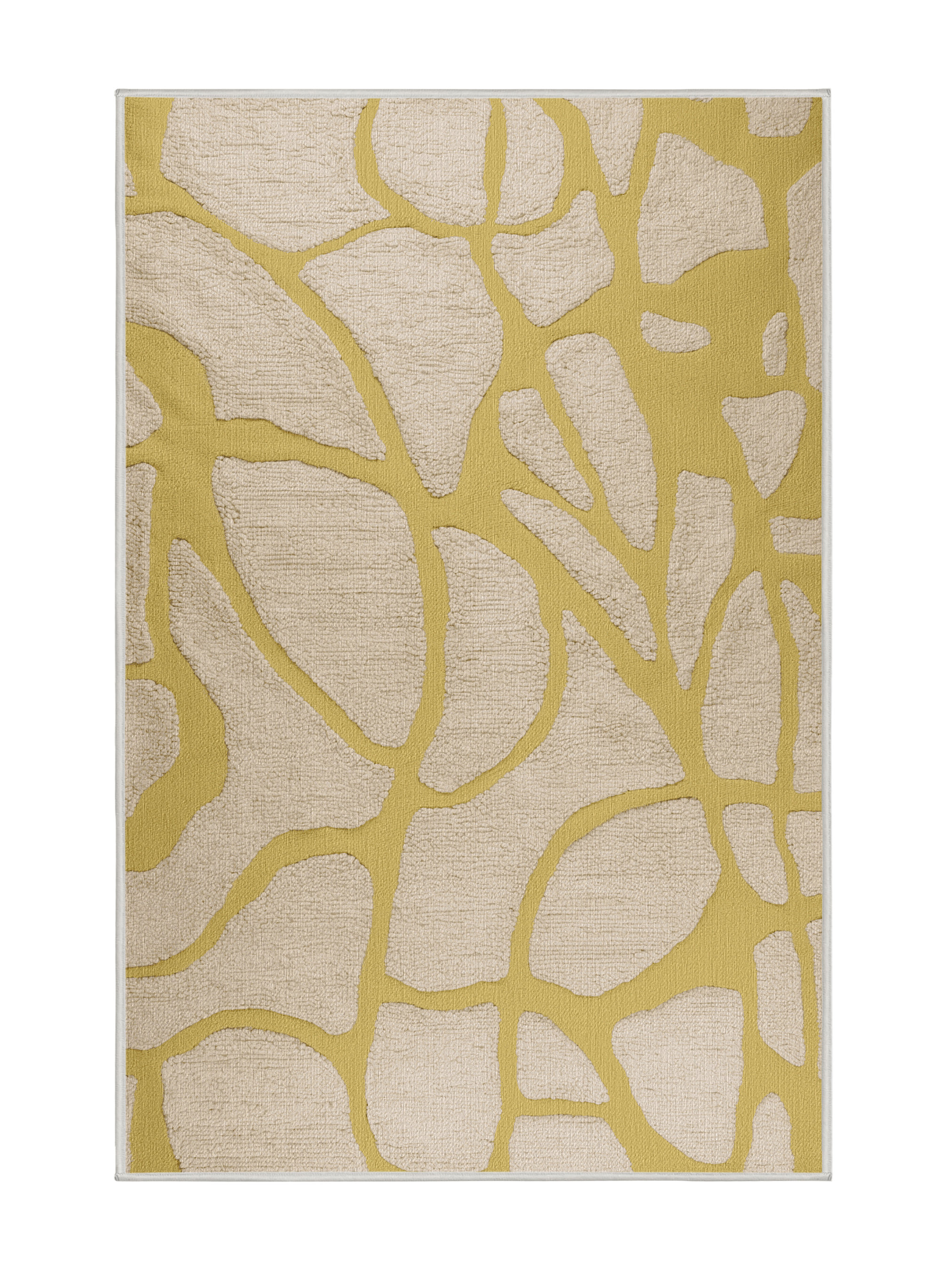 Ebern Designs Machine Washable Abstract Beige Area Rug | Wayfair