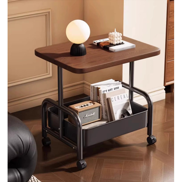 17 Stories Classic Style Rolling Side Table - Mobile End Table With ...