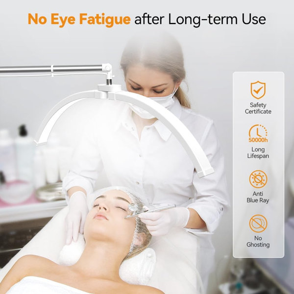 Lark Manor™ 76" LED Half Moon Lash Light Floor Lamp for Eyelash ...